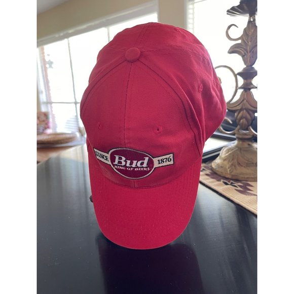 Budweiser | Accessories | Vintage Bud King Of Beers Red Ball Cap | Poshmark